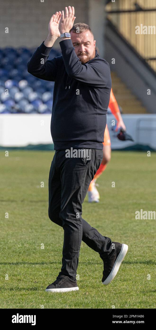 Chester, Cheshire, England, 15th April 2023. Chester manager Calum ...