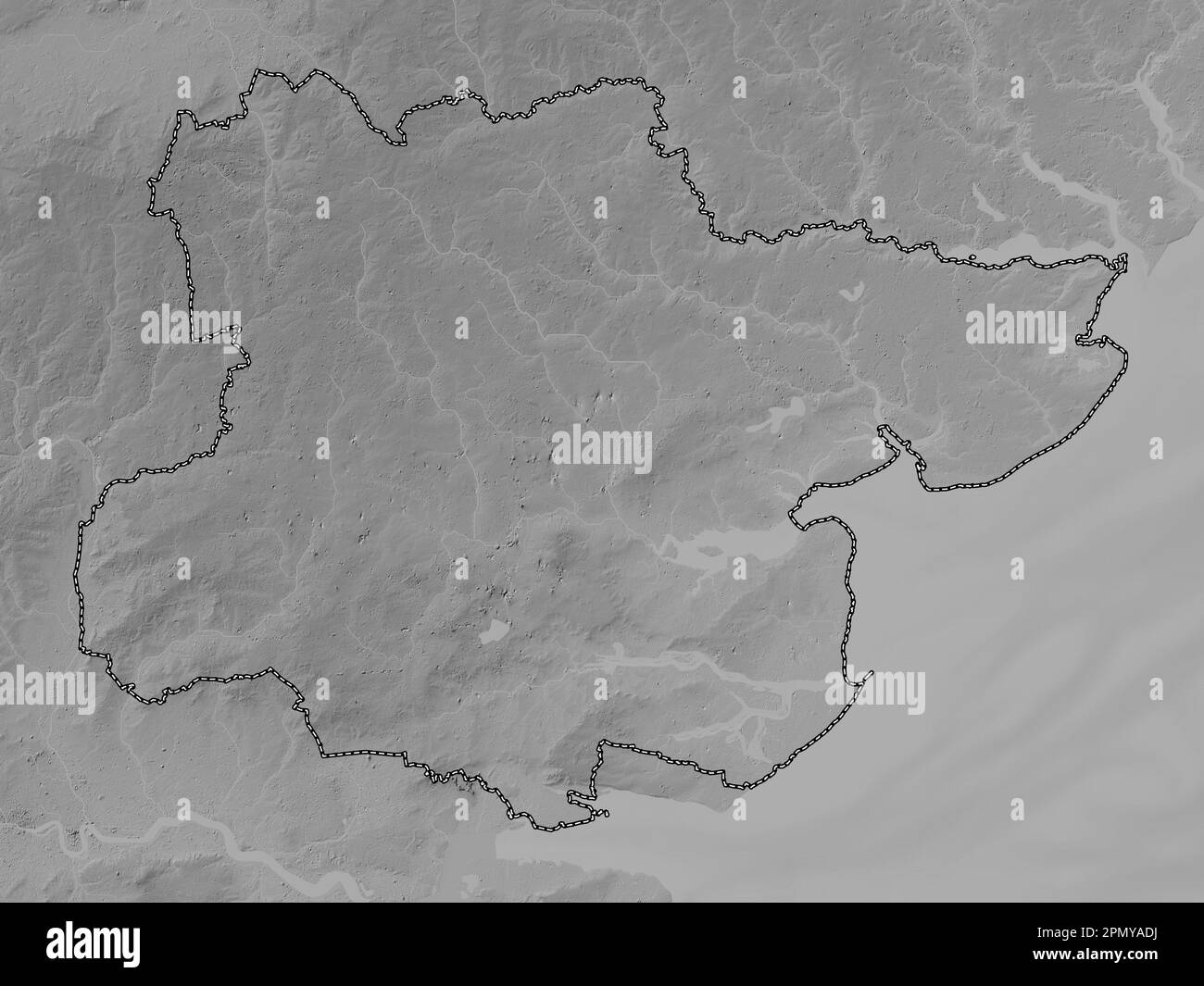 Essex, administrative county of England - Great Britain. Grayscale ...