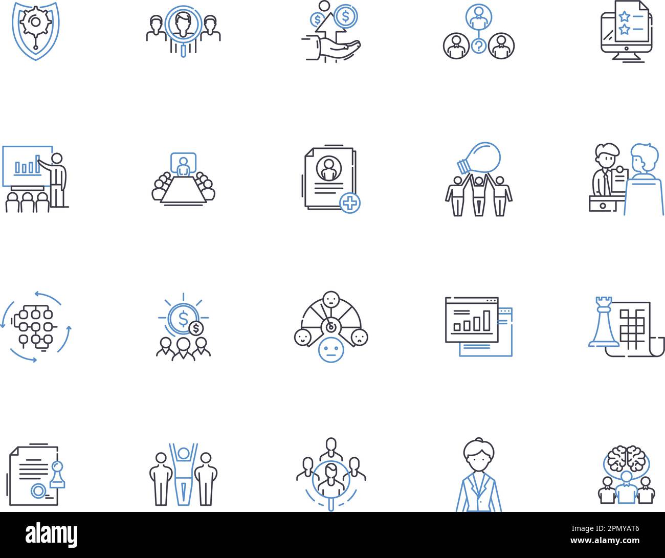 Manager outline icons collection. Supervisor, Leader, Administrator, Director, Organizer ...