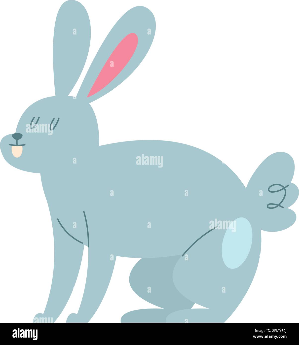 Cute bunny standing over white Stock Vector Image & Art - Alamy
