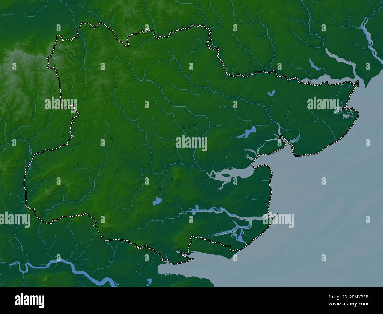 Essex, administrative county of England - Great Britain. Colored ...