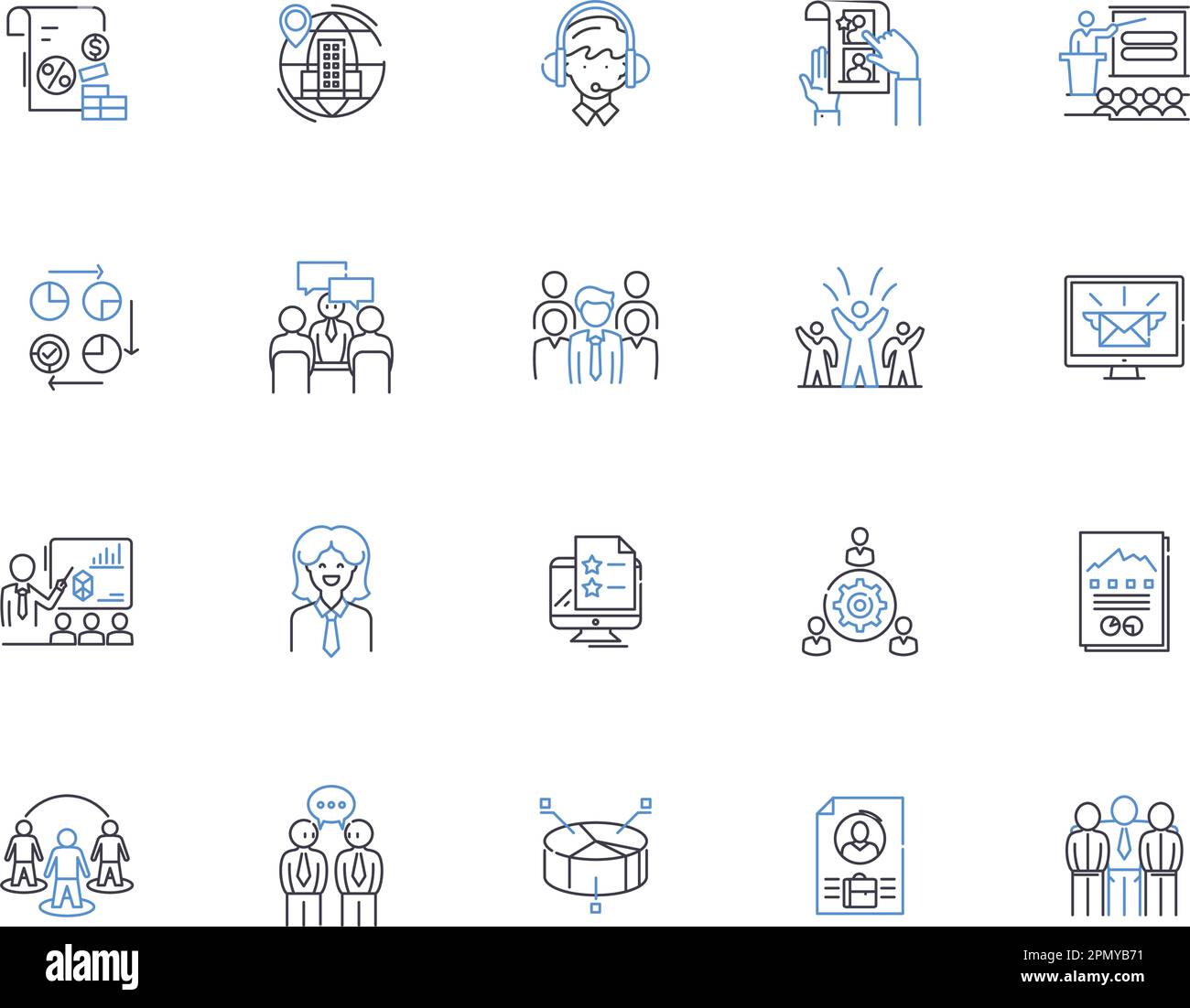 Company system outline icons collection. Company, system, management ... Company system outline icons collection. Company, system, management ...