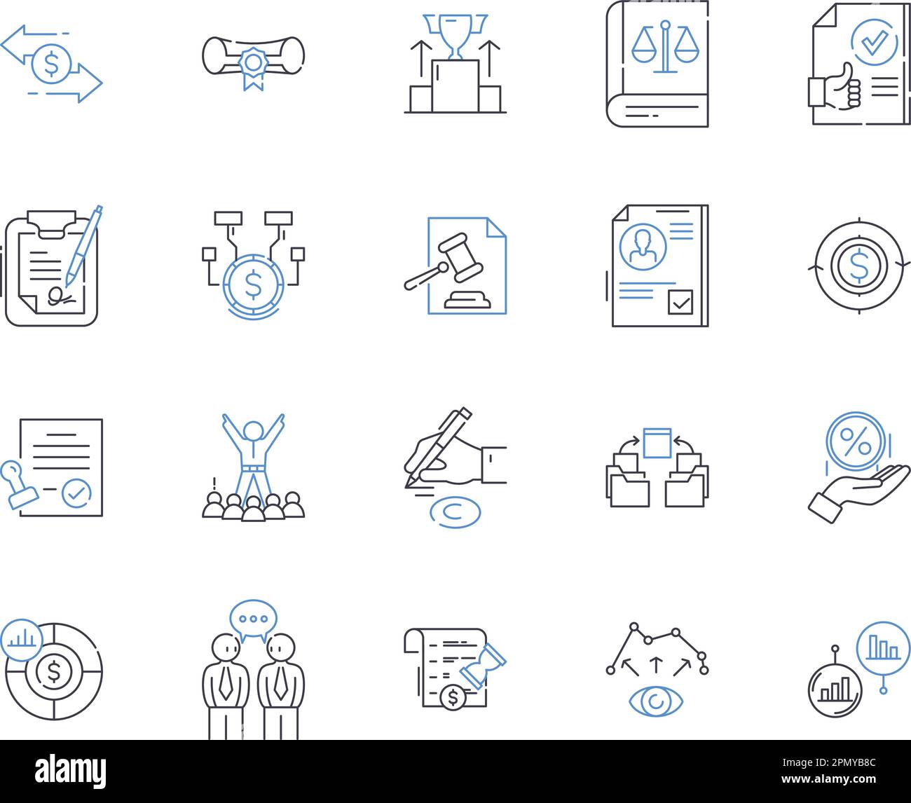 Attorney agency outline icons collection. Lawyer, Attorney, Legal, Firm ...