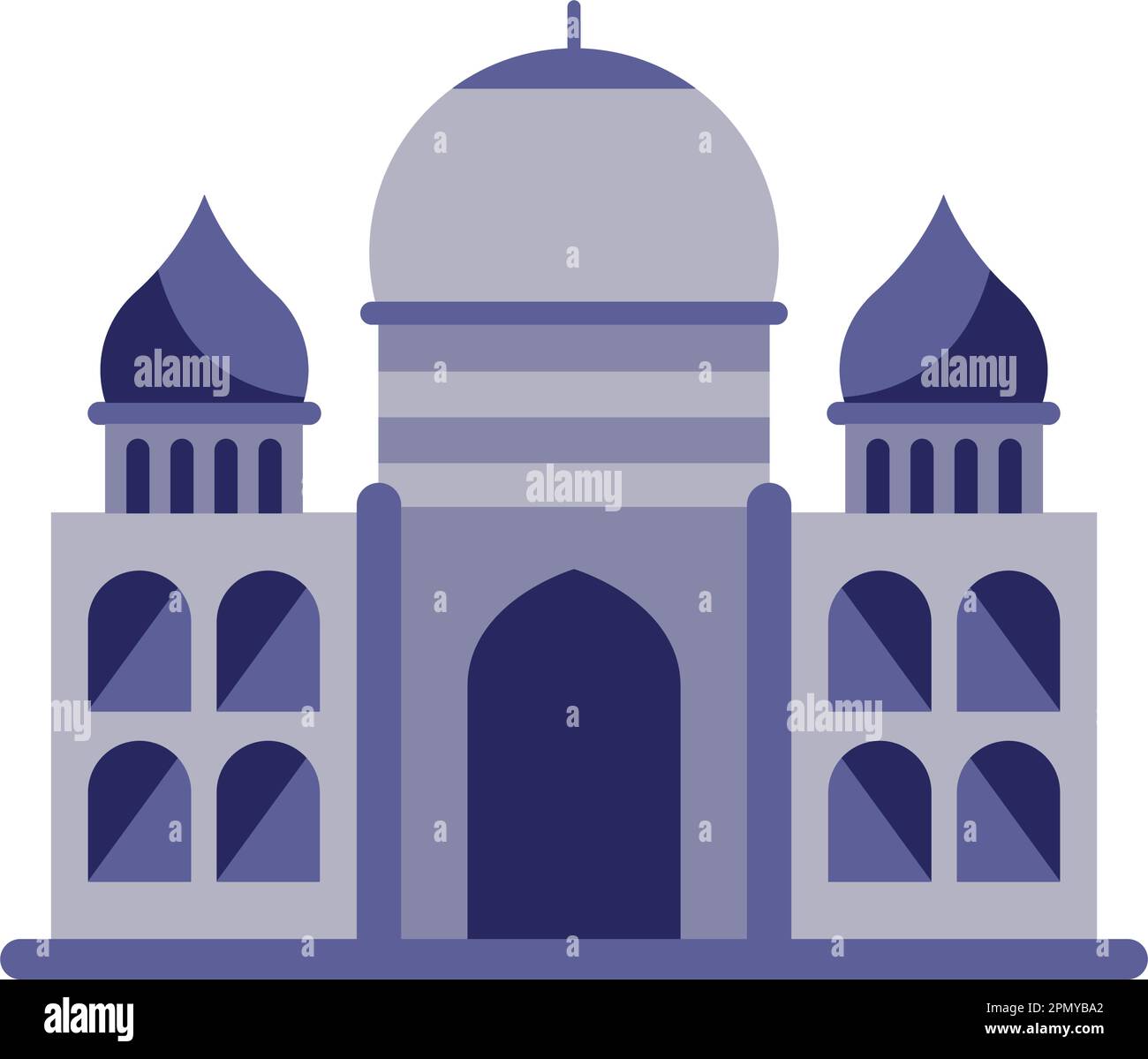 Purple Taj Mahal building design over white Stock Vector Image & Art ...