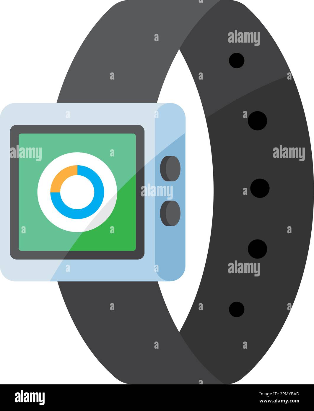 Modern smartwatch illustration over white Stock Vector Image & Art - Alamy