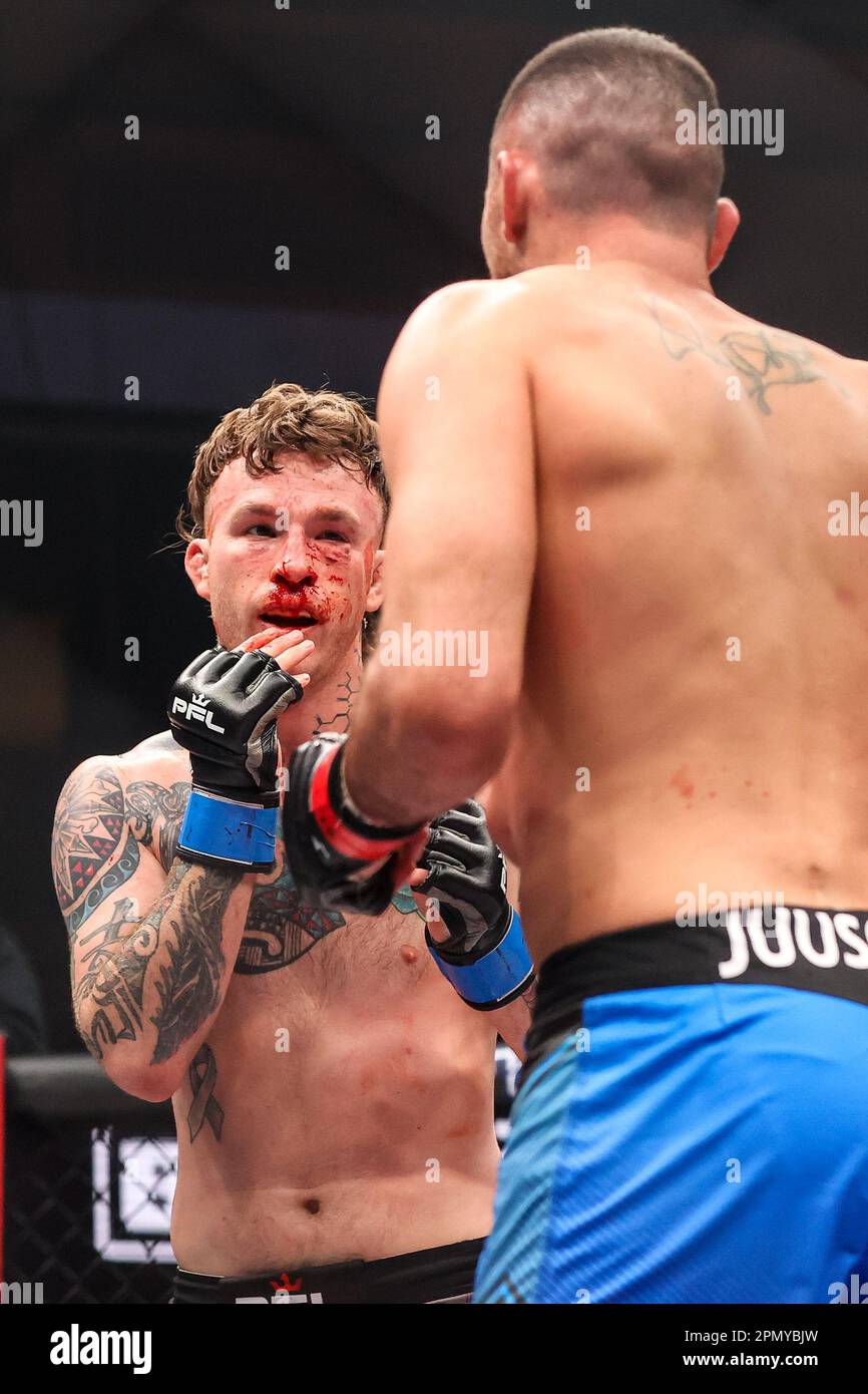 Las Vegas, NV, USA. 14th Apr, 2023. Welterweight Brandon Jenkins ...