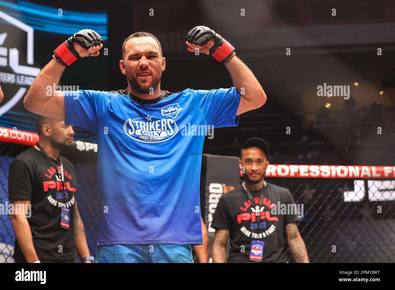 Las Vegas, NV, USA. 14th Apr, 2023. Welterweight Zach Juusola in the ...