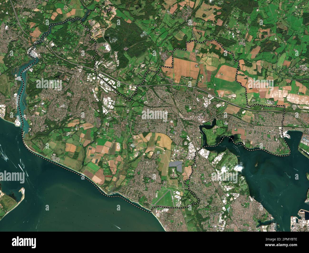 Fareham, non metropolitan district of England - Great Britain. Low ...