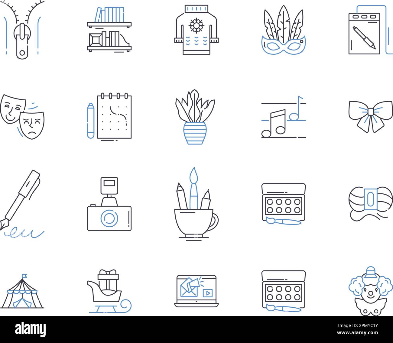 Creative people outline icons collection. Inventive, Artistic, Original ...