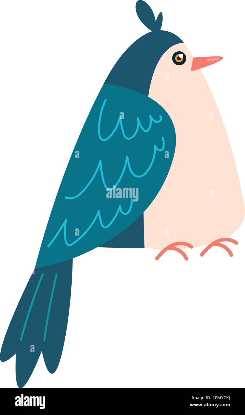 Cute cartoon bird with beak over white Stock Vector Image & Art - Alamy