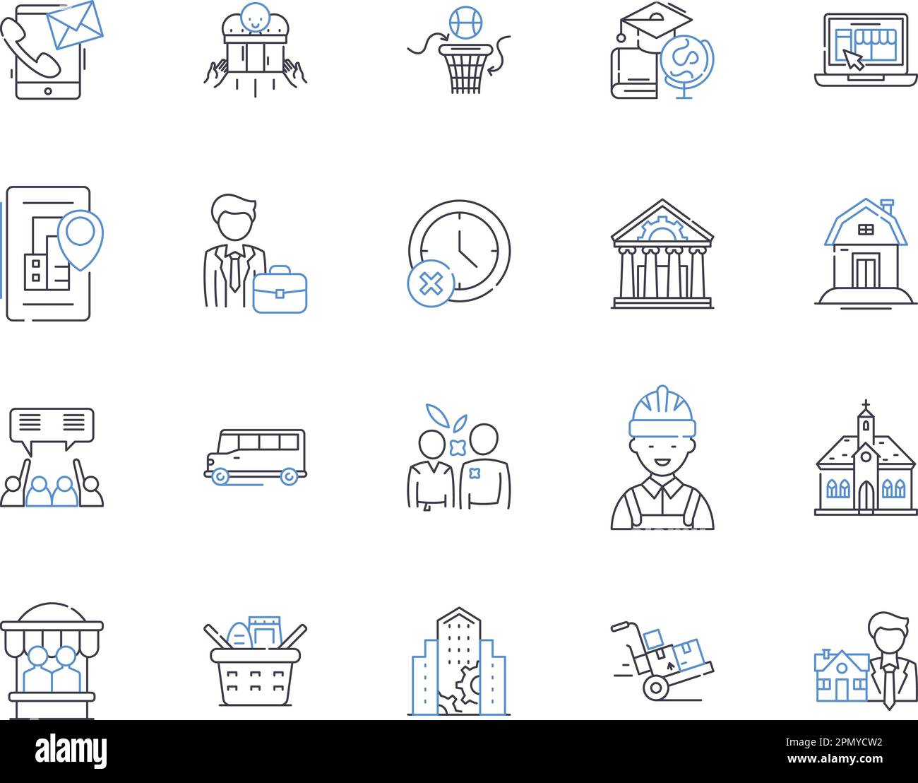 Urban lifestyle outline icons collection. Urban, lifestyle, city ...
