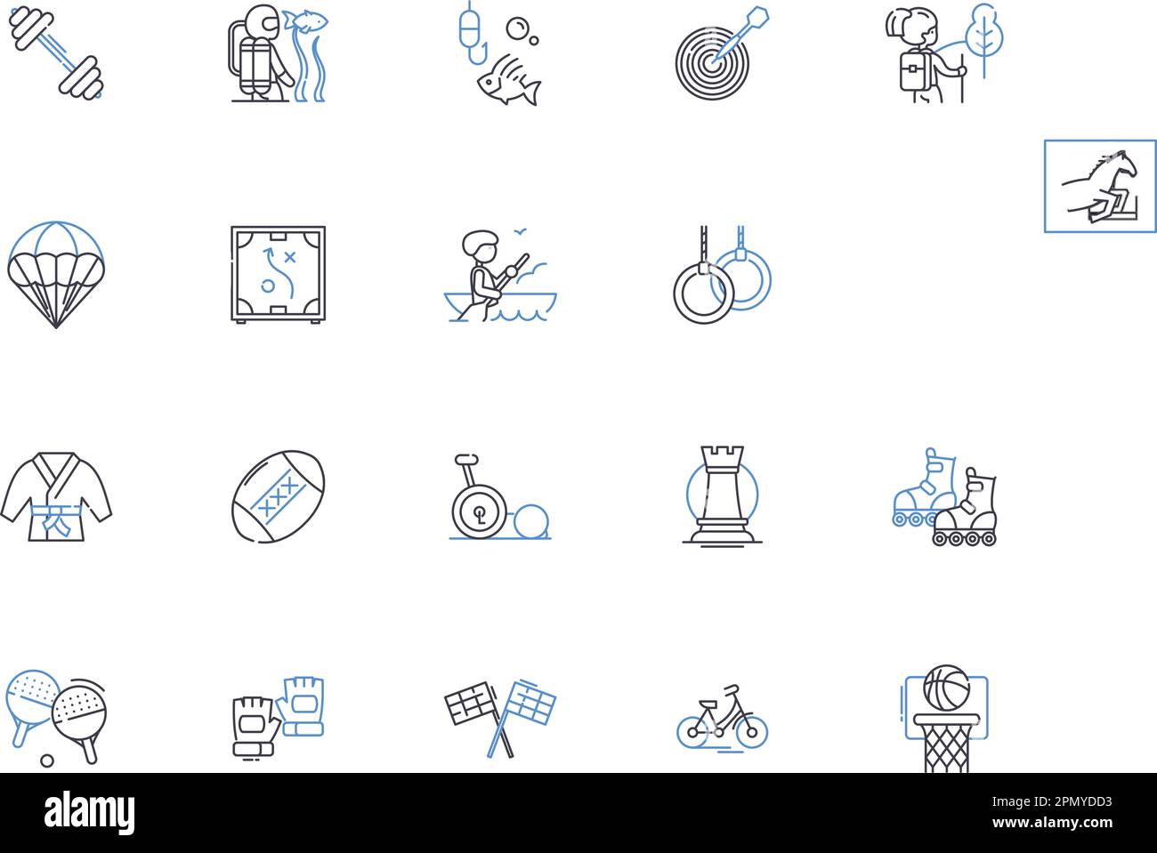 Sport activities outline icons collection. Sports, Activities, Games ...