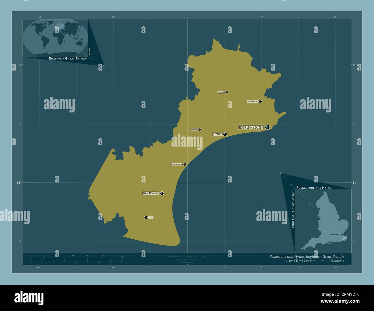 Folkestone and Hythe, non metropolitan district of England - Great ...