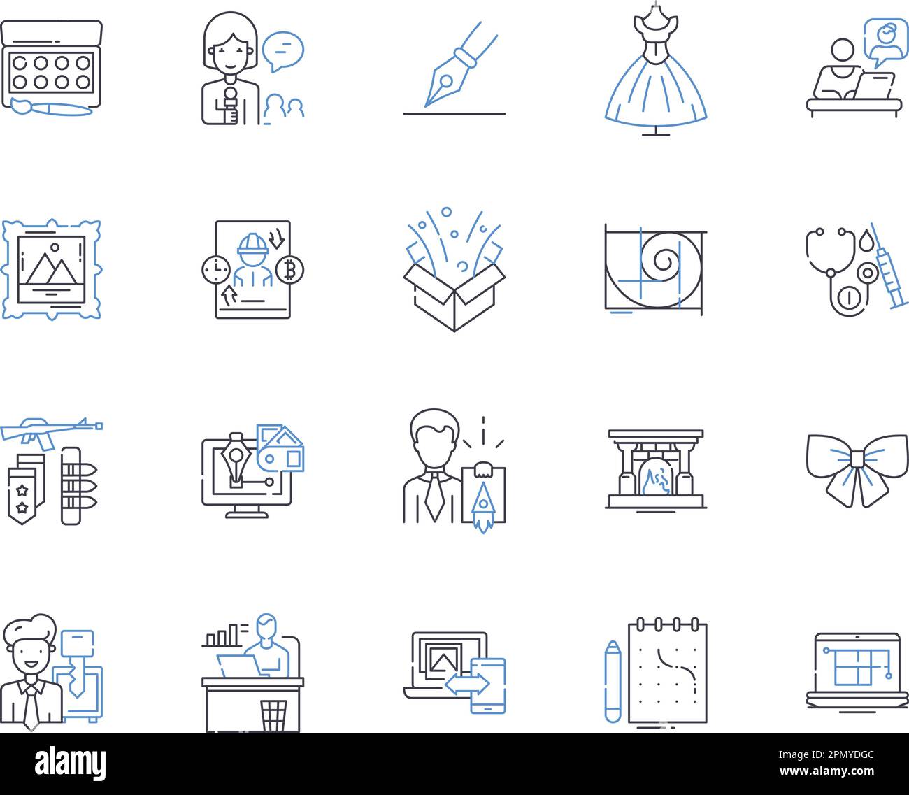 Digitall Freelance outline icons collection. Digital, Freelance ...