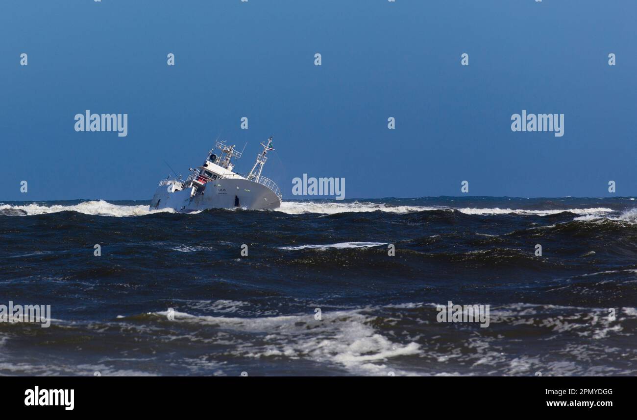 Skeleton coast, Namibia - August 10, 2018: shipwreck of Japanese ...