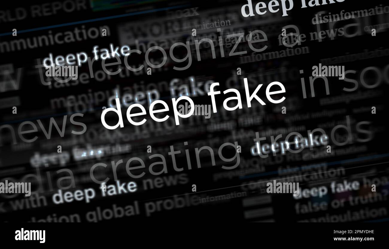 Deep fake hoax false and ai manipulation headline news across ...