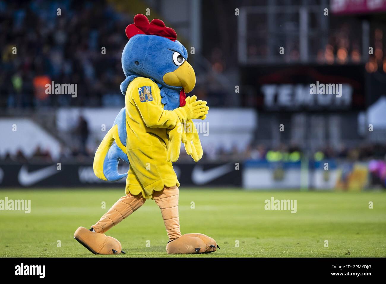 Westerlo, Belgium. 15th Apr, 2023. Westerlo's mascot pictured before a ...