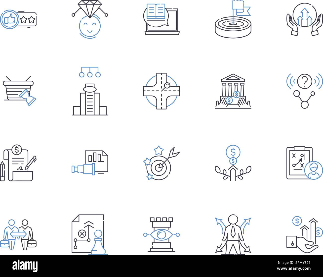 Digital Transformation Outline Icons Collection Digital Transformation Technology Automation