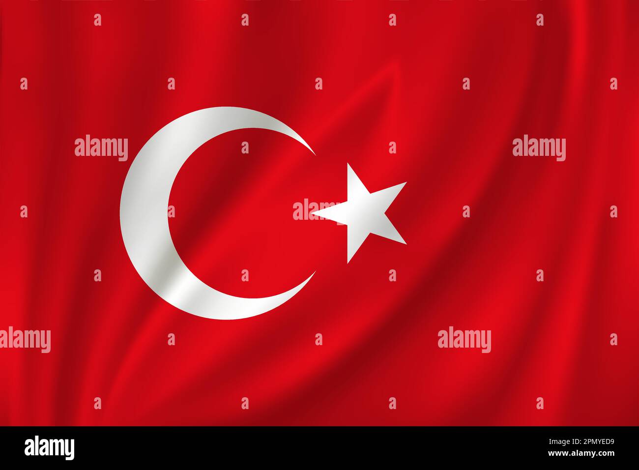 Flag turkey on wind Stock Vector Images - Alamy