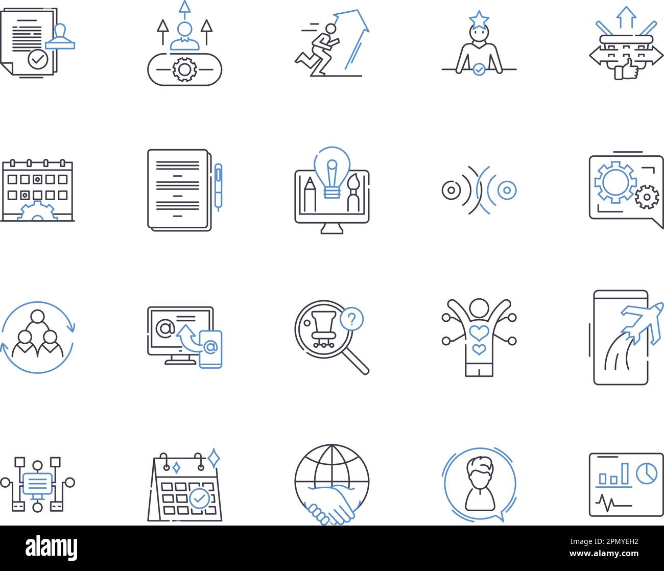 Partner connections outline icons collection. Partner, Connections ...