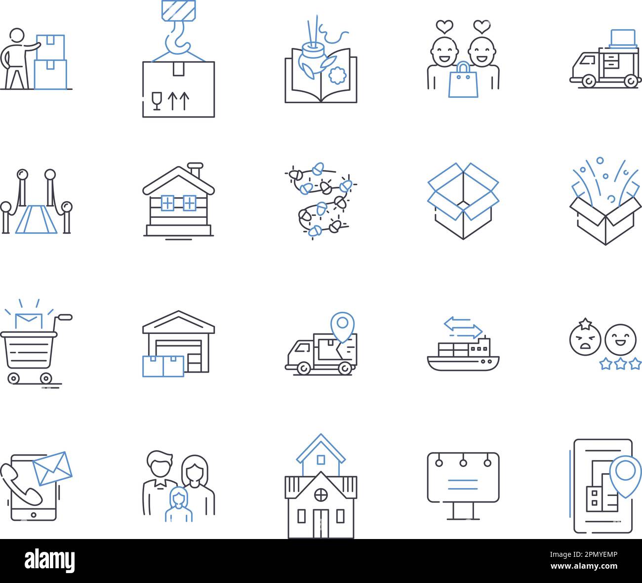 Public transportation outline icons collection. Bus, Train, Metro ...