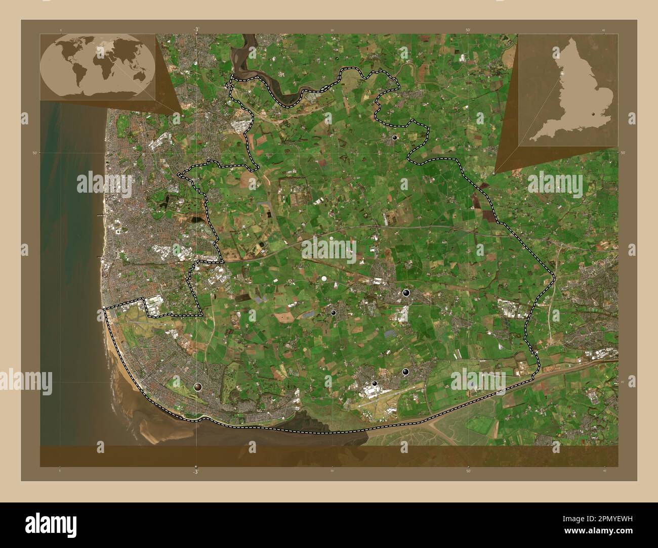 Fylde, non metropolitan district of England - Great Britain. Low ...