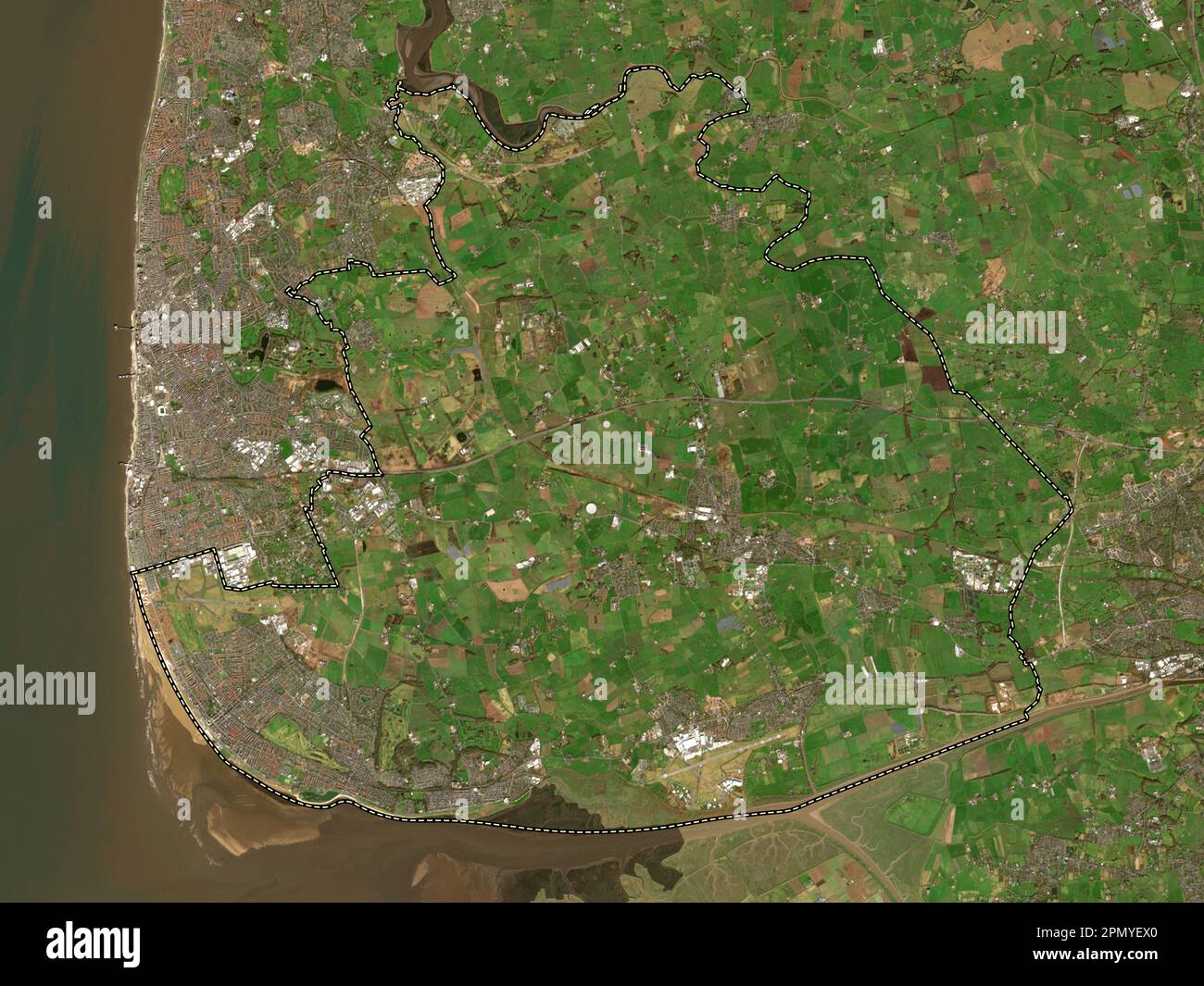 Fylde, non metropolitan district of England - Great Britain. Low ...