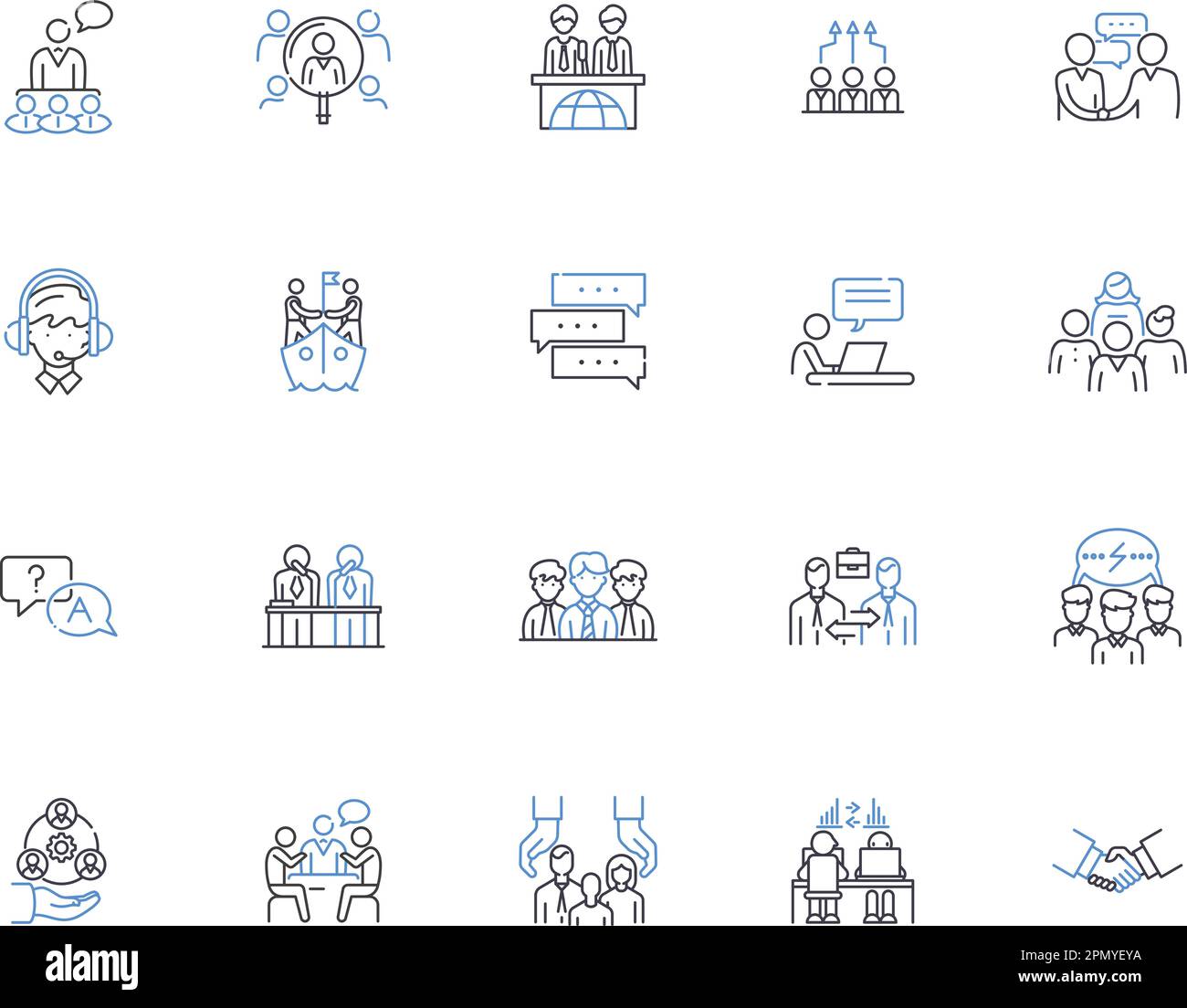 Supporting people outline icons collection. Aid, Assist, Backing, Boost ...