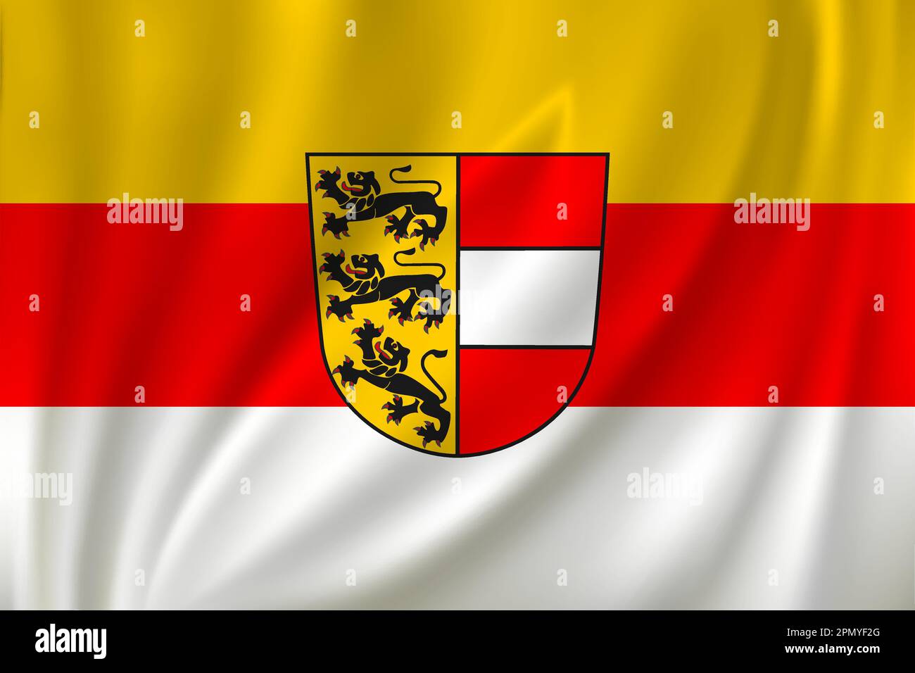 Flag of Carinthia waving in the wind on silk background Stock Vector ...