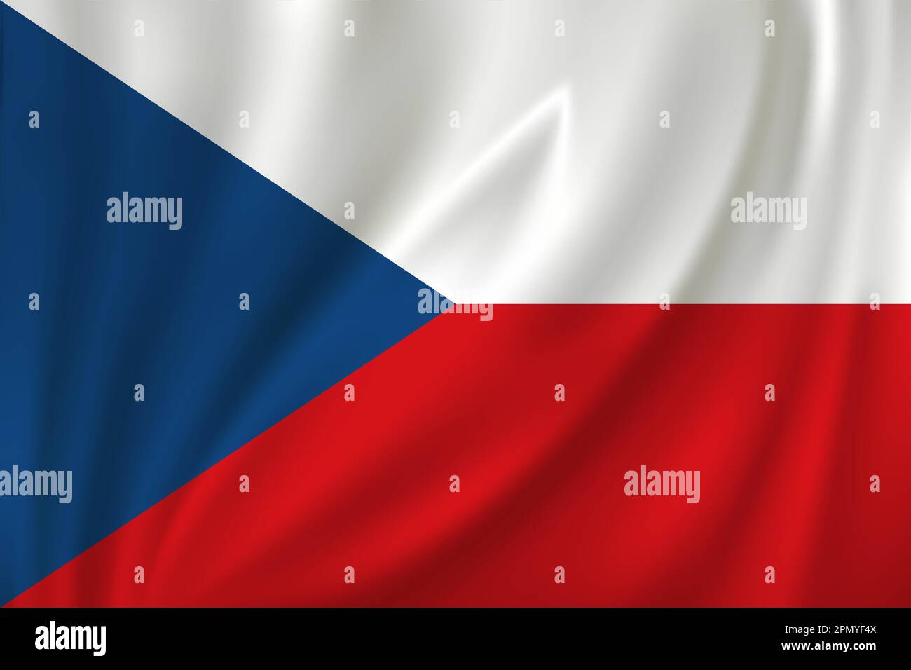 Czech national flag waving on Stock Vector Images - Alamy