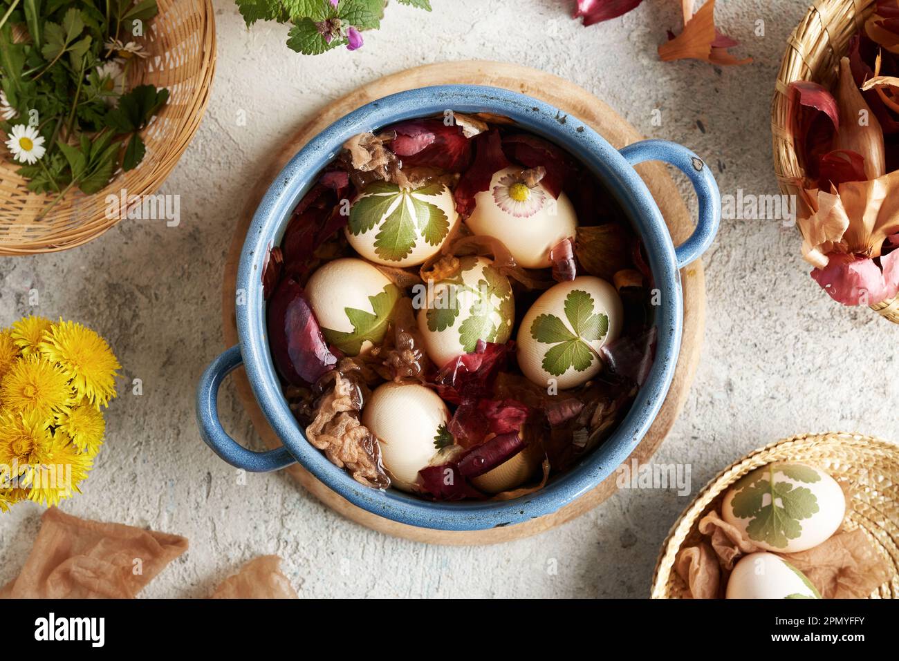 Blue enameled pot hi-res stock photography and images - Alamy