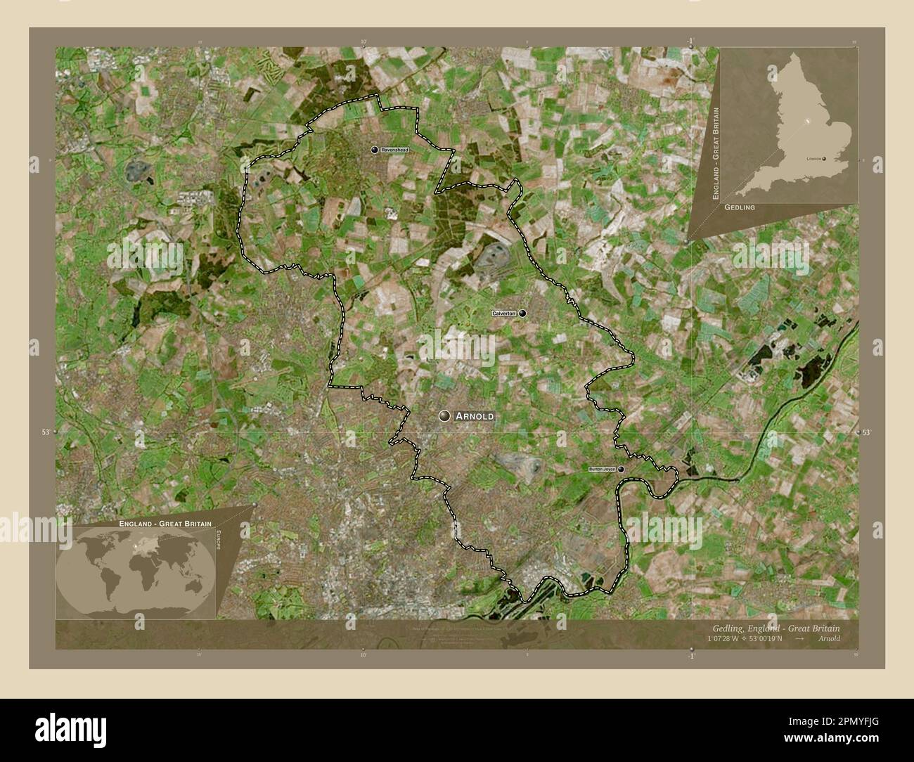 Gedling, non metropolitan district of England - Great Britain. High ...