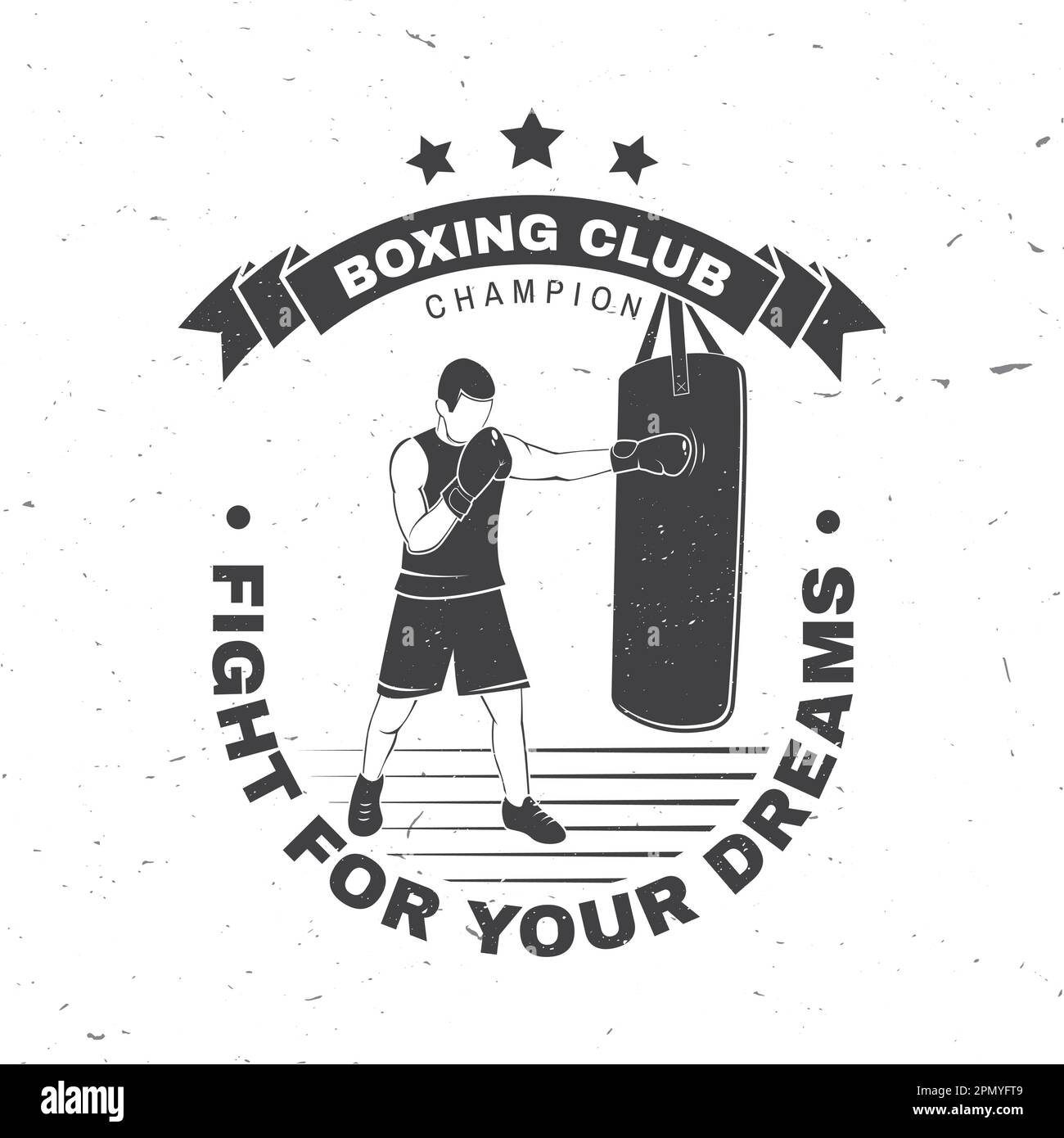 Boxing club badge, logo design. Vector illustration. For Boxing sport ...