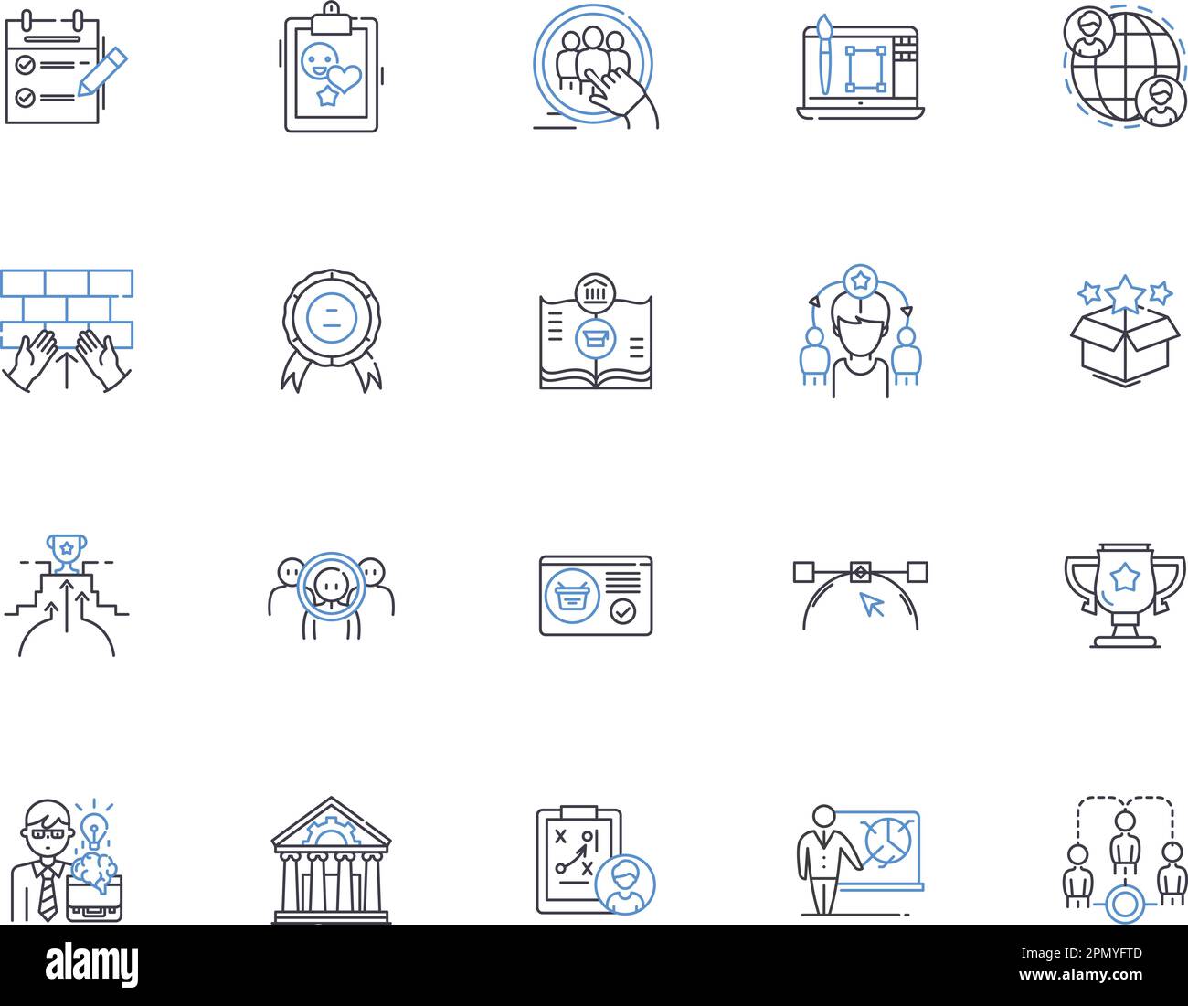 Education ceneter outline icons collection. Education, Center, Learning ...