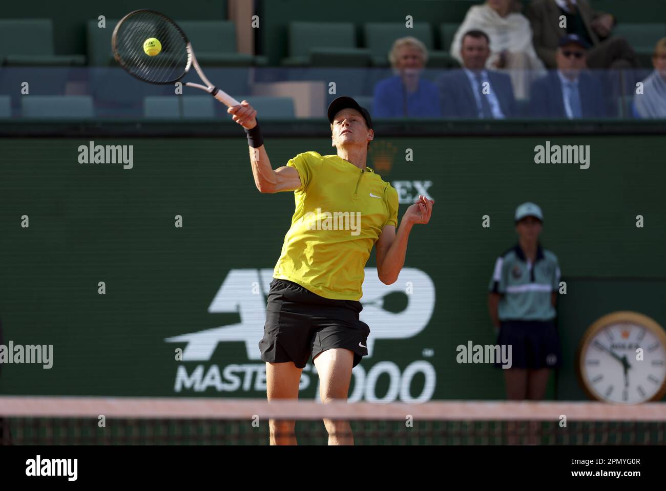 Jannik Sinner of Italy during day 6 of the Rolex Monte-Carlo Masters ...