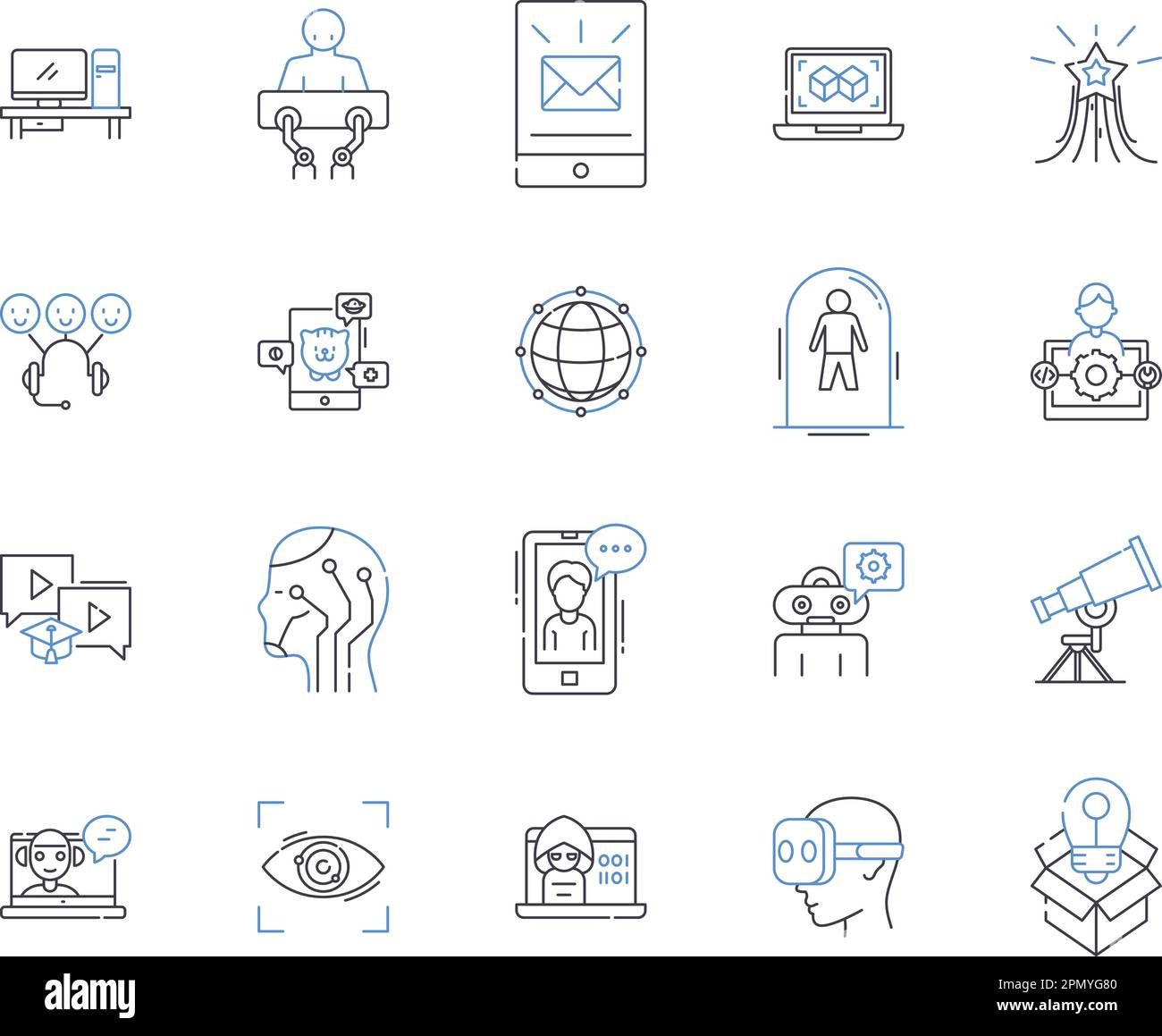 High tech and science outline icons collection. Tech, Science, High ... High tech and science outline icons collection. Tech, Science, High ...