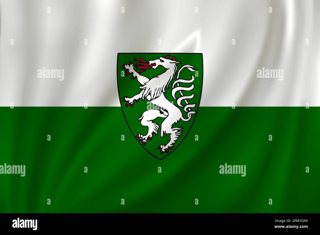 Flag of Styria waving in the wind on silk background Stock Vector Image ...