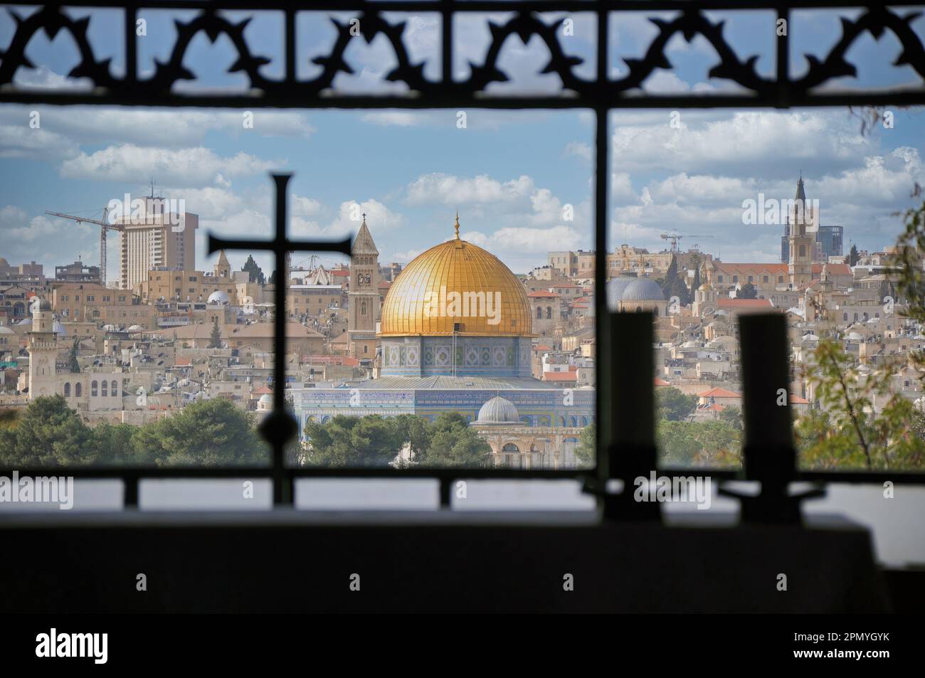 Window view on Jerusalem, Israel Stock Photo - Alamy