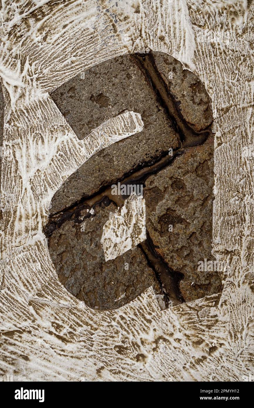 black street paint letter a sign on asphalt Stock Photo - Alamy