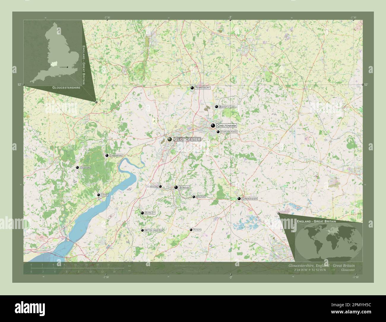 Gloucestershire, administrative county of England - Great Britain. Open ...