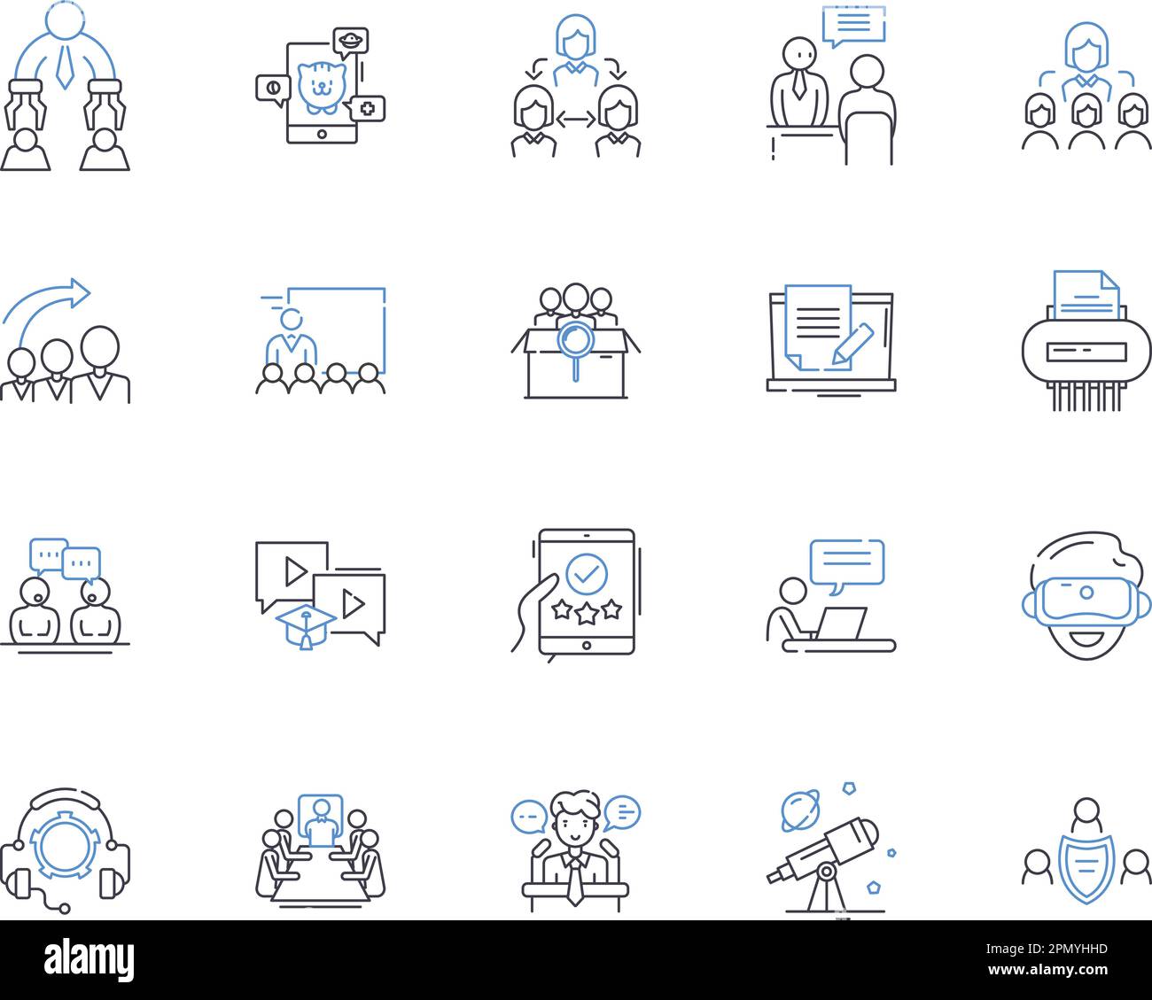 Community people outline icons collection. Community, People, Citizens ...