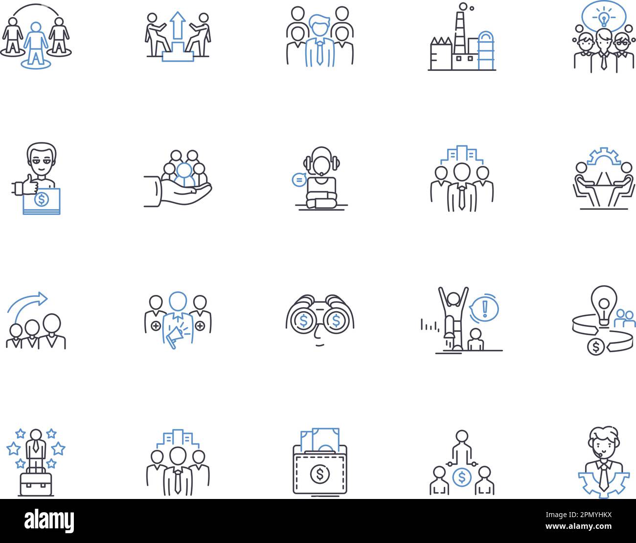 Coaching and mentorship outline icons collection. Mentoring, Coaching ...