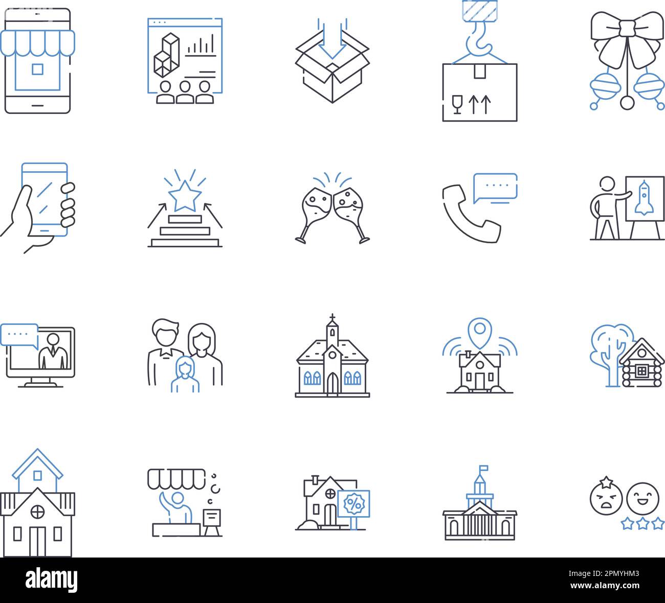 City and delivery outline icons collection. City, Delivery, Urban ...