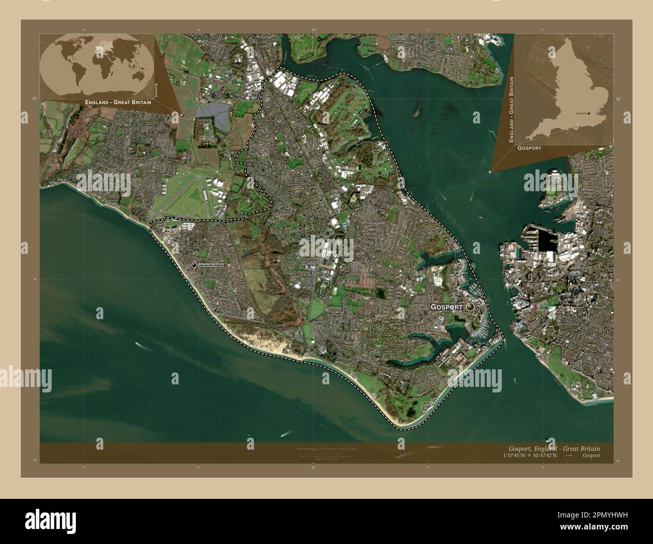 Gosport, non metropolitan district of England - Great Britain. Low ...