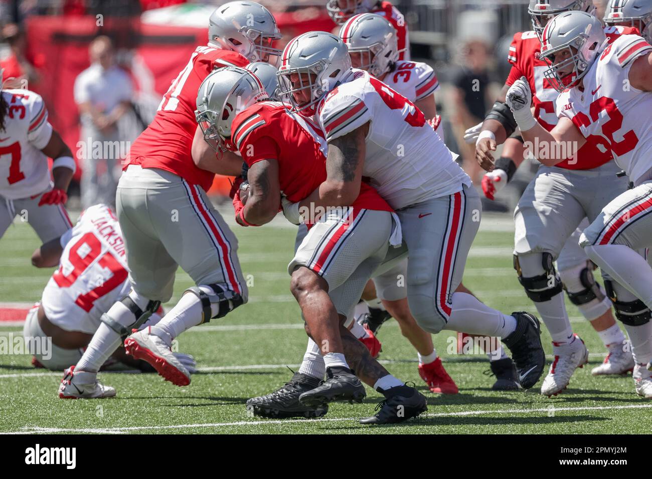 Columbus, Ohio, USA. 15th Apr, 2023. Ohio State Buckeyes running back ...