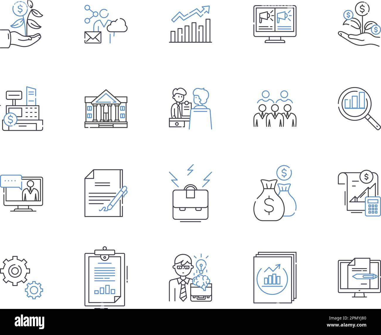 Lean Management Outline Icons Collection Lean Management Efficiency