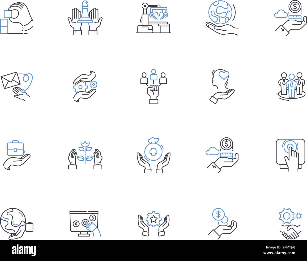 Maintenance outline icons collection. Fix, Repair, Adjust, Replace ...