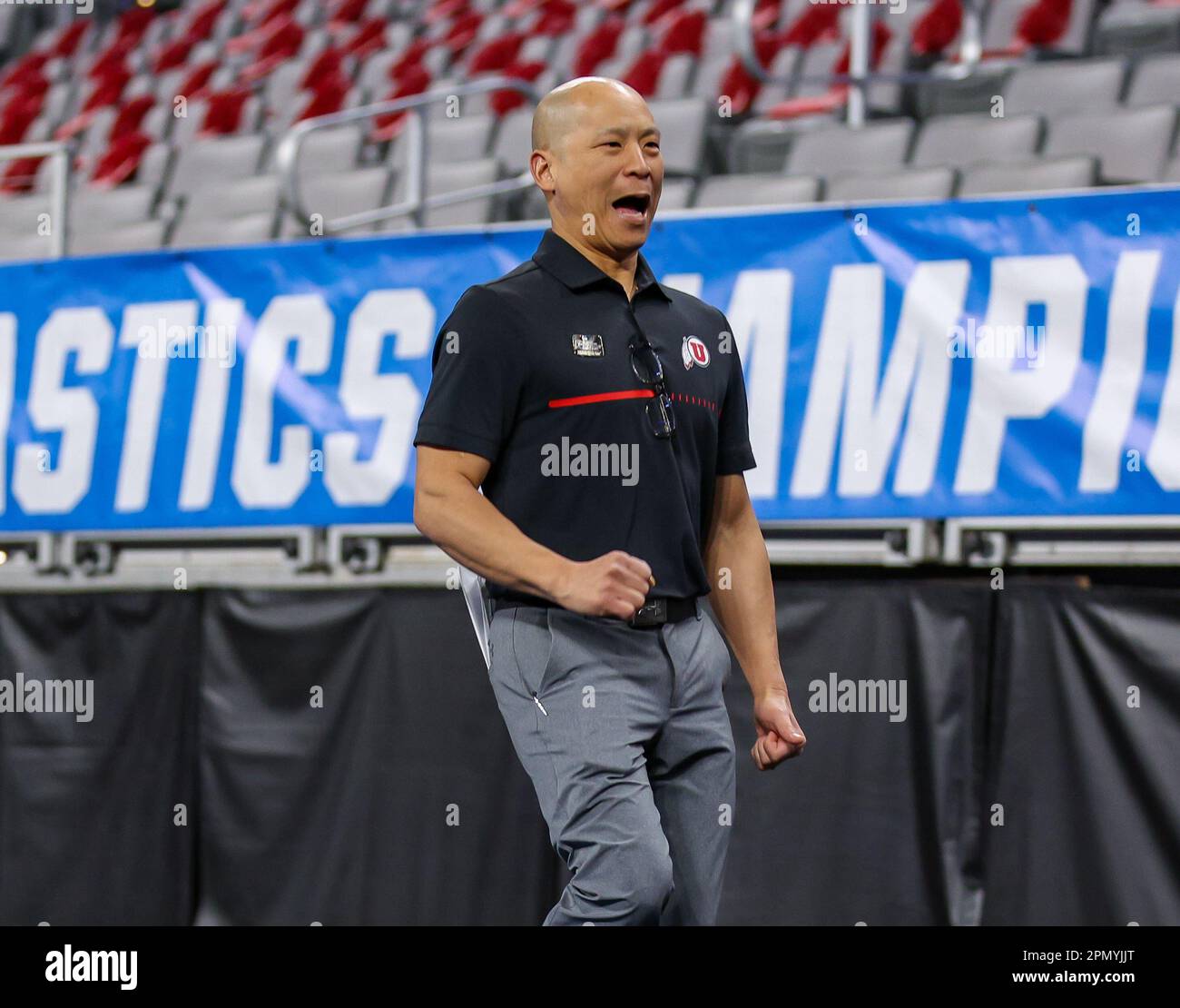 Fort Worth, TX, USA. 15th Apr, 2023. Utah head coach Tom Farden has ...