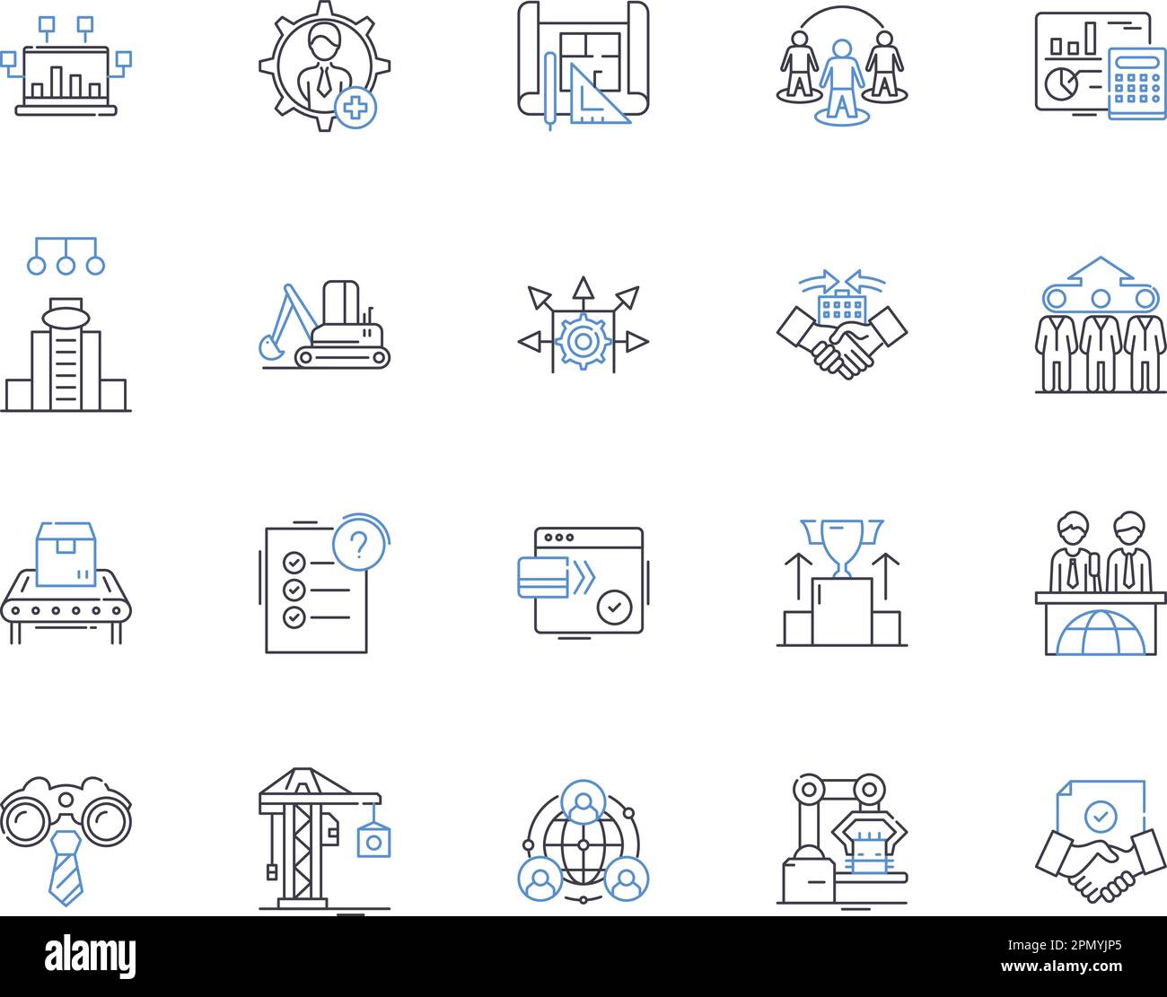 Production enterprise outline icons collection. Enterprise, Production ...