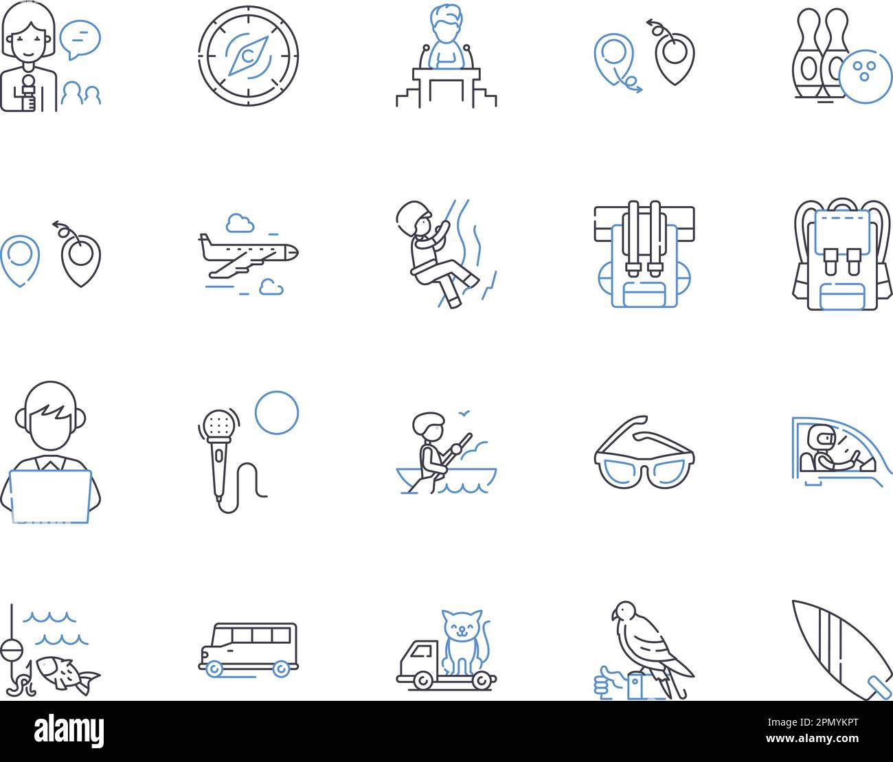 Active and sport games outline icons collection. Active, Sports, Games ...